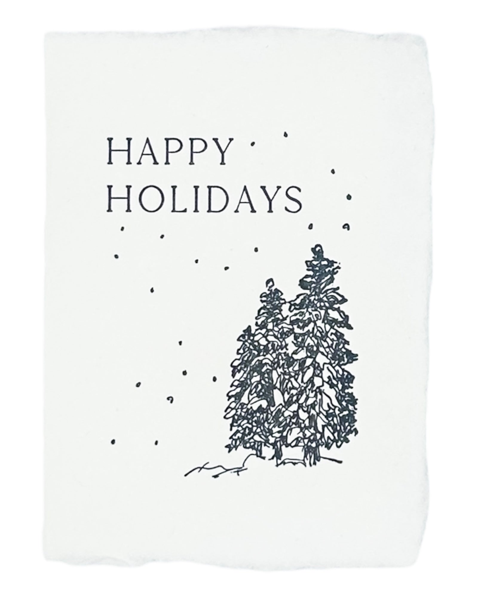 Happy Holidays Black And White Card