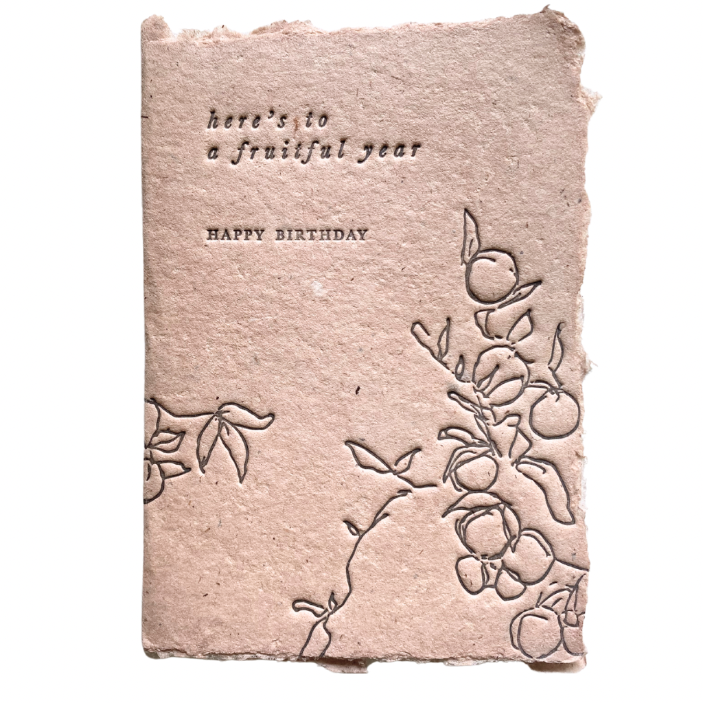 handmade paper artisian birthday greeting card – farmette co