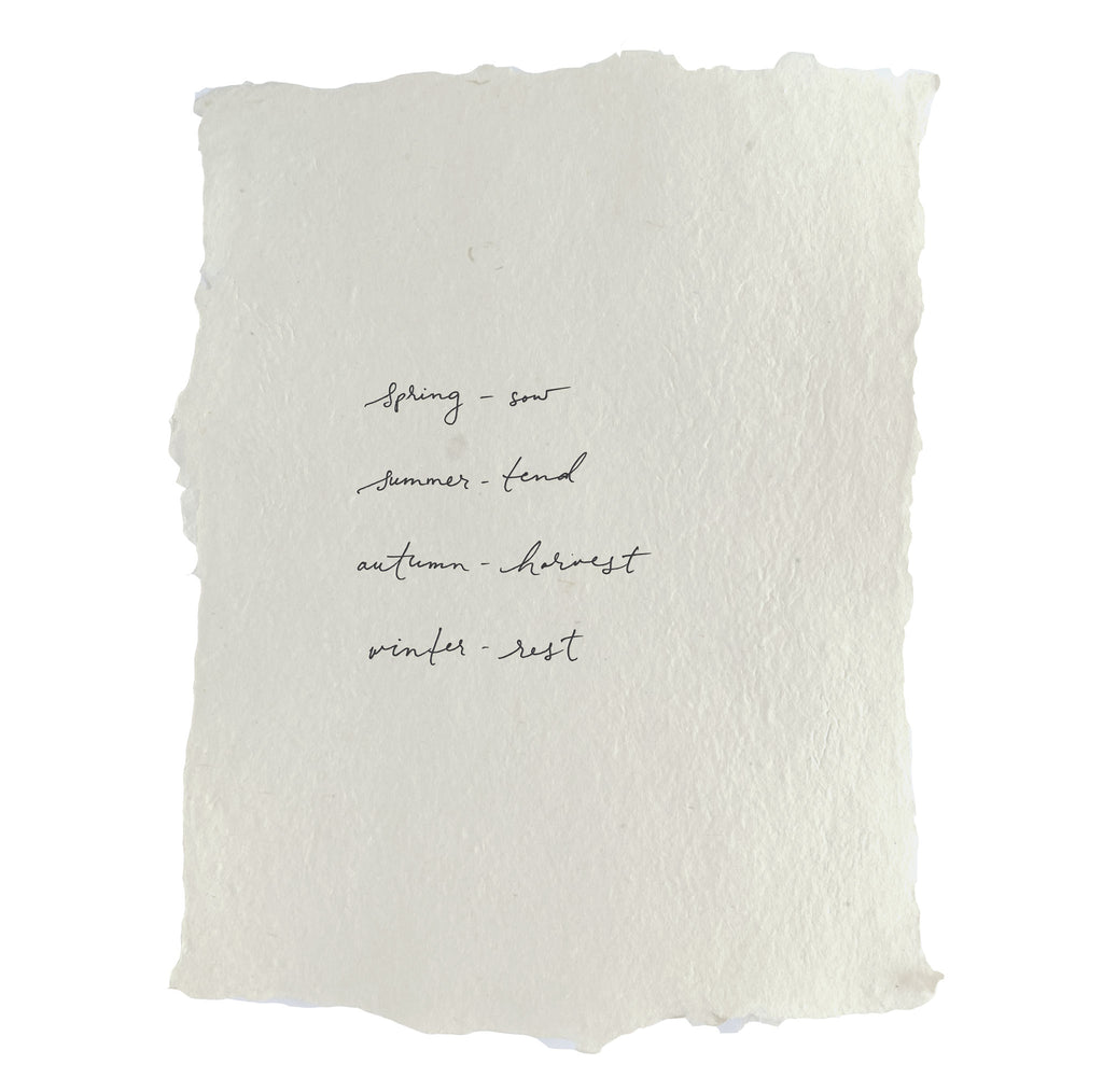 handmade paper simple minimalist art print – farmette co