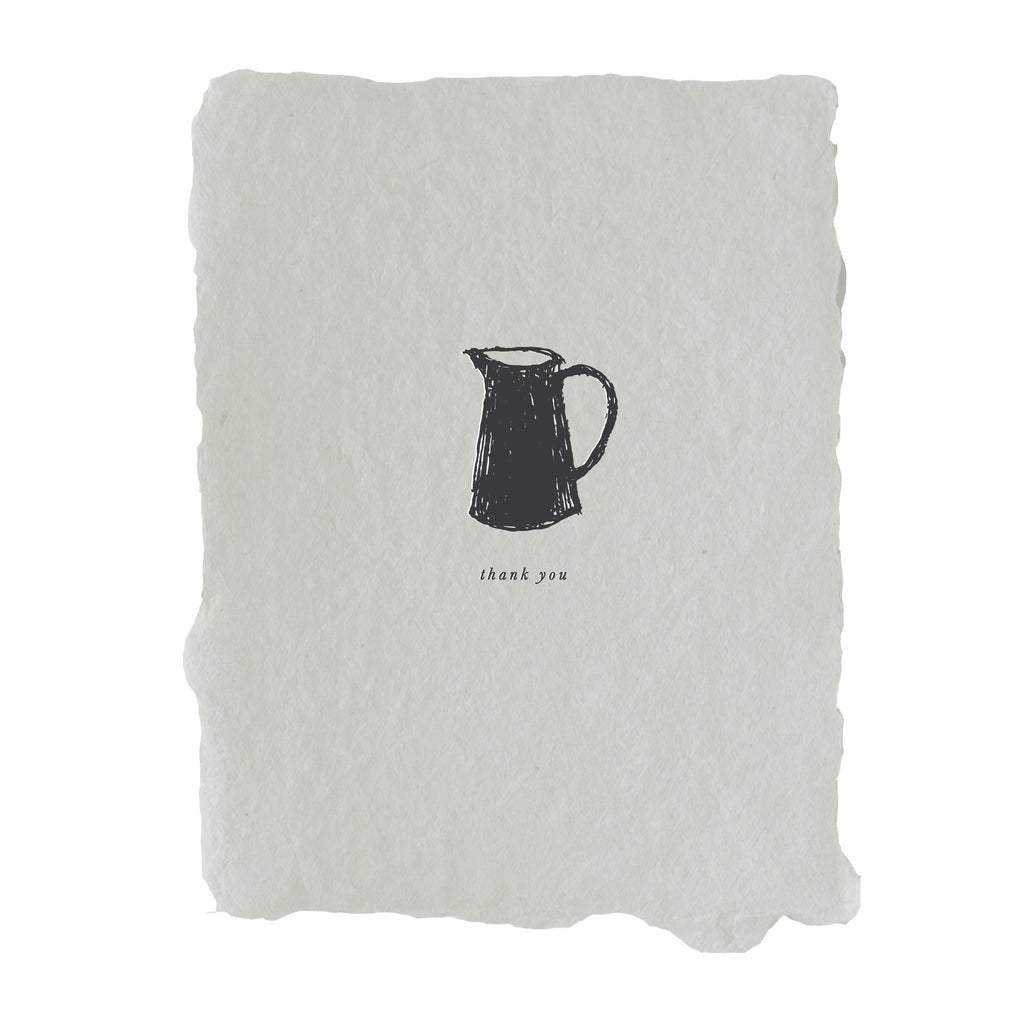 thank you note pitcher handmade paper note card – farmette co